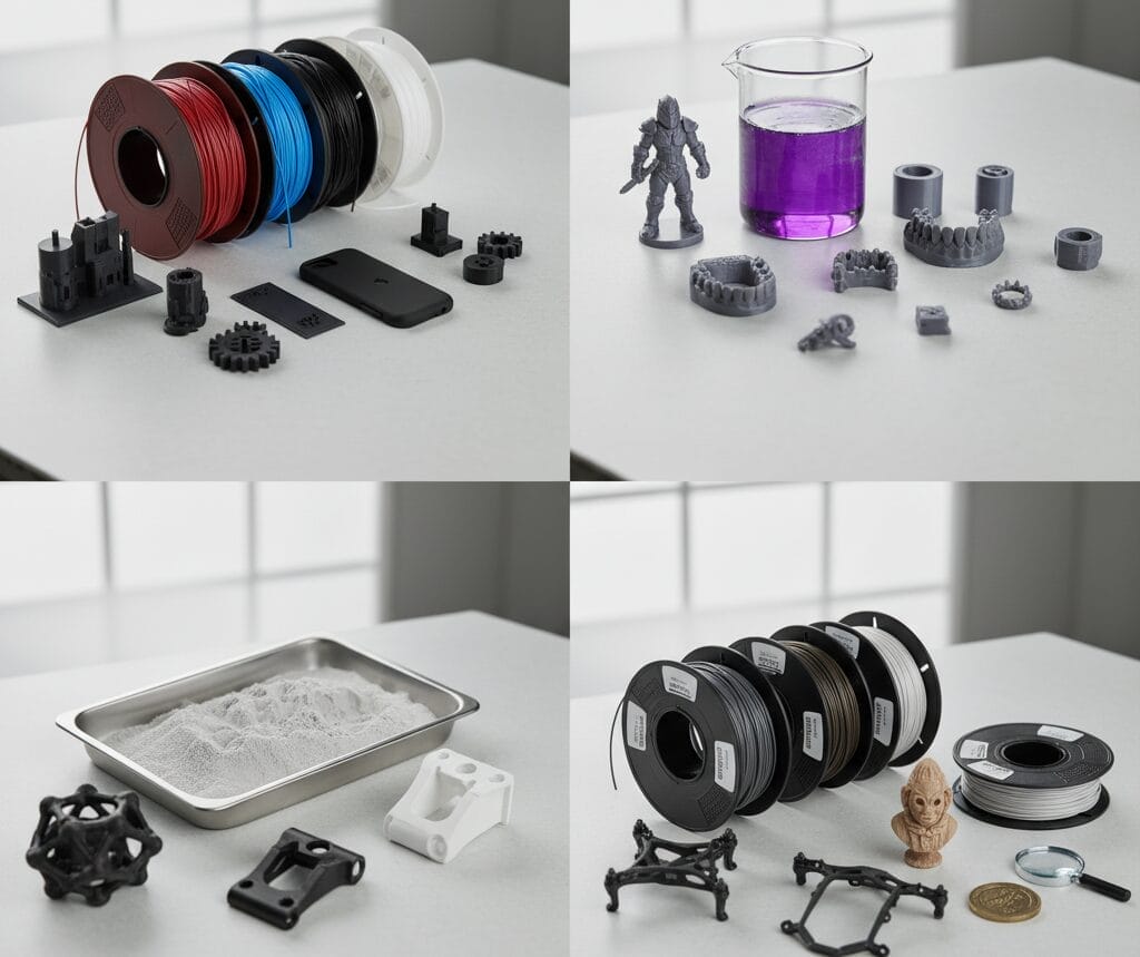 3D Printing Materials Guide | PLA, PETG, ABS, Resin & More | KAD 3D